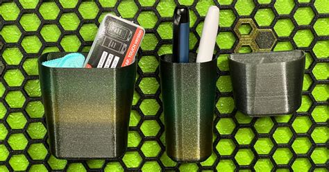 Honeycomb Storage Wall Keyhole Hooks Parametric Accessories Por Ex Nerd Descargar Modelo Stl