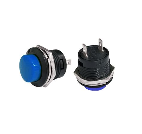 Blue R13 507 16mm 2pin Momentary Round Cap Push Button Switch Buy Online Electronic Component