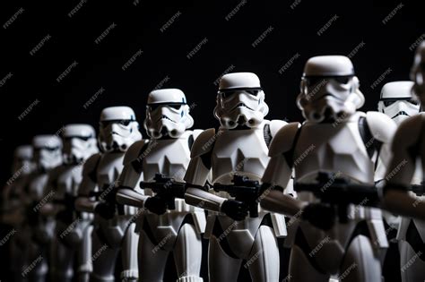 premium ai image illustration of star wars stormtroopers lined with