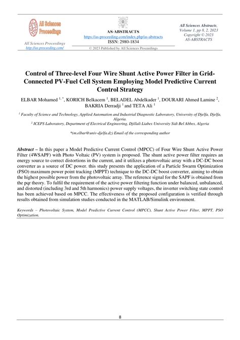 Pdf Control Of Three Level Four Wire Shunt Active Power Filter In