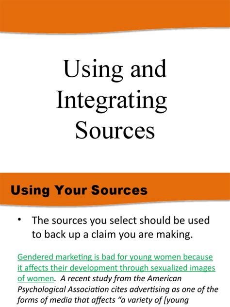 Integrating Sources Pdf