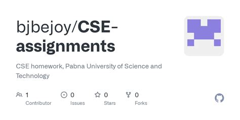 GitHub Bjbejoy CSE Assignments CSE Homework Pabna University Of Science And Technology