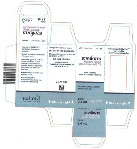 Eysuvis Package Insert Prescribing Information Moa