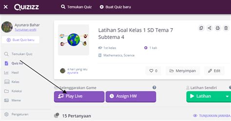 Tutorial Quizizz : Cara Mudah Menyelenggarakan Kuis atau Game Secara ...