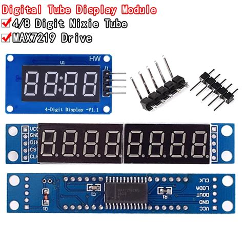 Tm1637 4 Bits Max7219 8 Bit Digital Led Display Module 7 Segment 0