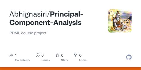 github abhignasiri principal component analysis prml course project