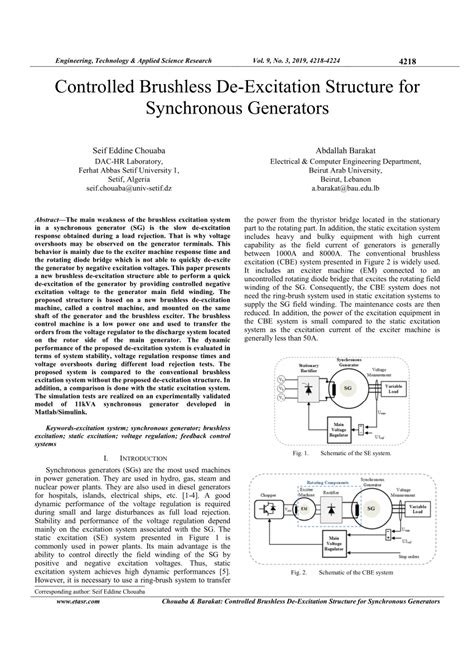 Pdf Controlled Brushless De Excitation Structure For Brushless Synchronous Generators