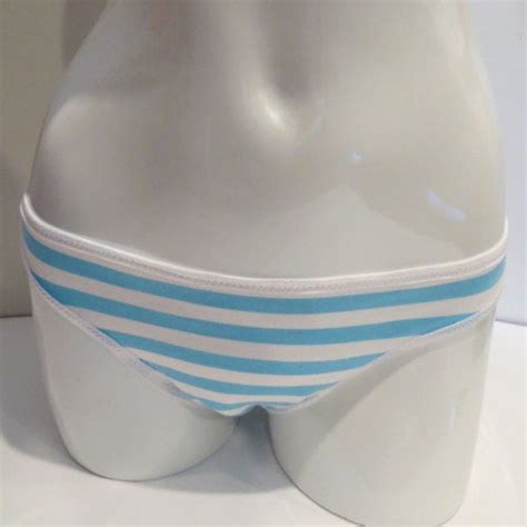 Blue And White Striped Panties Etsy