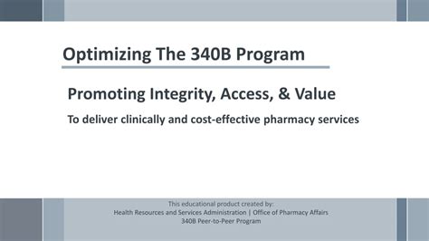 Ppt The 340b Program Integrity Access And Value Powerpoint