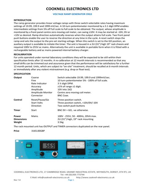 Voltage Ramp Generator