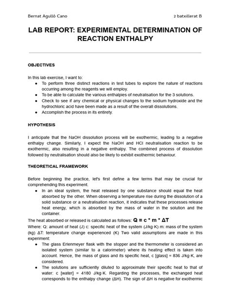 lab report preparation of naoh solutions of different concentrations