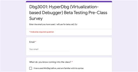 Tushar Shende On Linkedin Dbg3001 Hyperdbg Virtualization Based