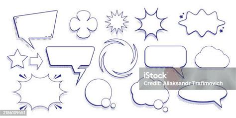 만화 말풍선 채팅 풍선 잡담 프레임 손으로 그린 스케치 요소 벡터 일러스트 레이 션 구름에 대한 스톡 벡터 아트 및 기타 이미지 Istock