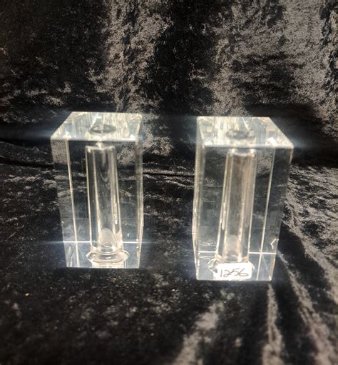 Square Cystal Salt And Pepper 1245 Auctionninja
