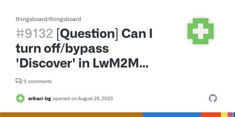Question Can I Turn Offbypass Discover In Lwm2m Bootstrap · Issue