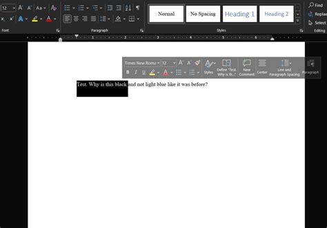 Why Is My Selection Highlight Black It Used To Be Light Blue R