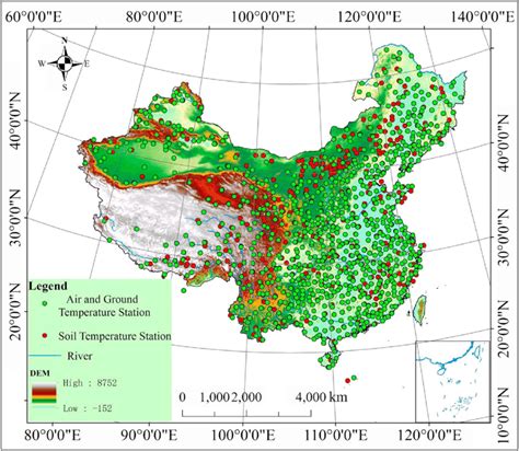 Map Showing The Location Of Soil Temperature And Air Temperature Download Scientific Diagram