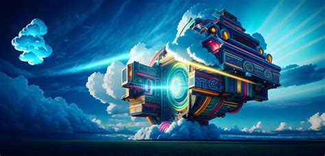 Illustration Concept Of Cloud Computing Service Future Data Storage