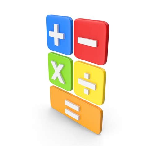 Colorful Math Operator Symbols 3d Incl Colorful And Addition Envato