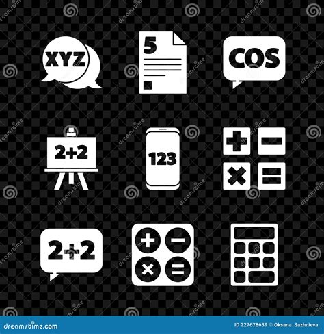Set Xyz Coordinate System Test Exam Sheet Mathematics Function Cosine
