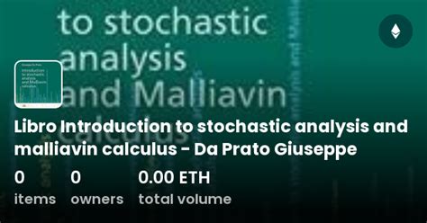 Libro Introduction To Stochastic Analysis And Malliavin Calculus Da Prato Giuseppe