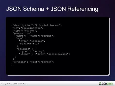 Json Referencing And Schema Ppt