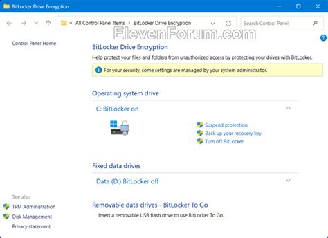 add or remove manage bitlocker context menu in windows 11 windows 11