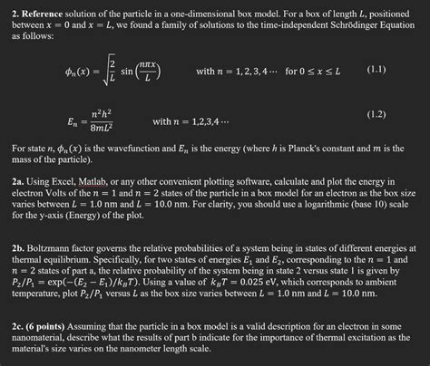 Solved Reference Solution Of The Particle In A Chegg