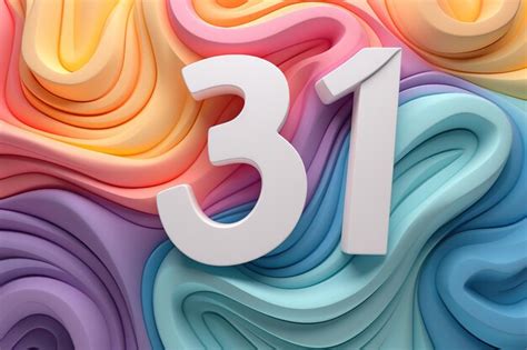 Numéro trente et un coloré et ludique Symbole 31 Invitation à une fête ...