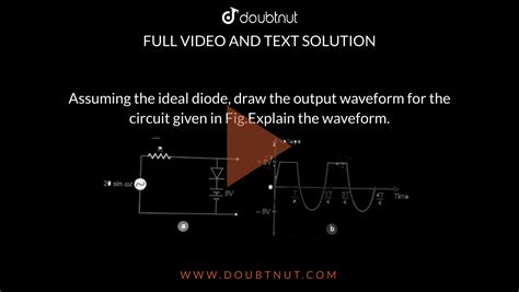 Assuming The Ideal Diode Draw The Output Waveform For The Circuit Given In Figexplain The