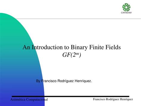 Ppt An Introduction To Binary Finite Fields Gf 2 M Powerpoint