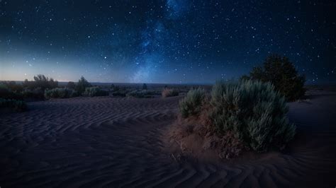 Desert Landscape At Night Stunning Night Sky Images From The American