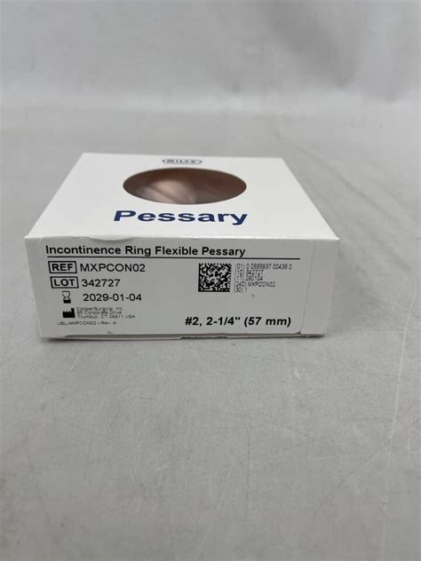 New Cooper Surgical Mxpcon02 Milex Flexible Incontinence Ring Pessary