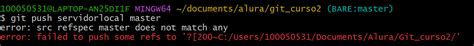 error al ejecutar git push servidorlocal master git y github