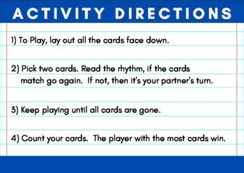 Music Note Value Matching Game By Givens Music World TPT