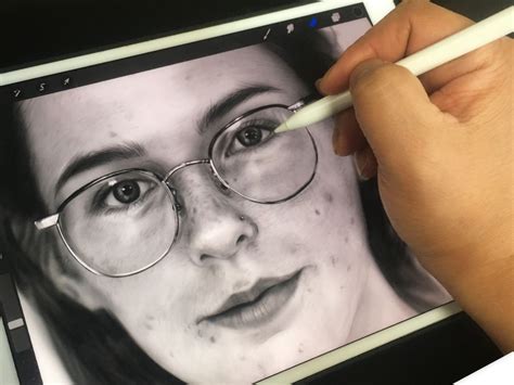 Class101 아이패드 프로크리에이트로 그리는 흑백사진 같은 인물 드로잉