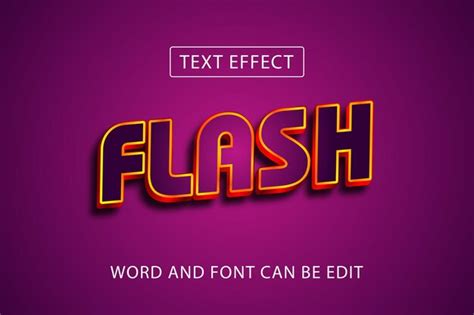 Premium Vector Stylish Flash Editable Font Text Effect