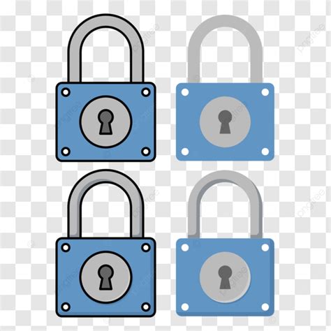 Flat Design Illustration Of Three Padlocks Two Which Are Locked And One