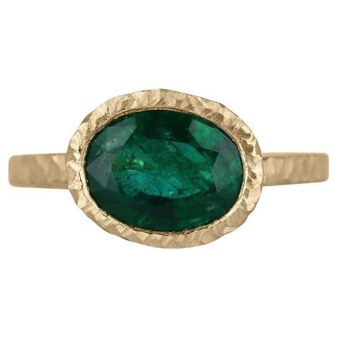 880ct 18k Dark Green Emerald Toi Et Moi Ring Emerald And Oval Two
