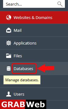 How To Open A Database With PHPMyadmin In Plesk GRABWEB India
