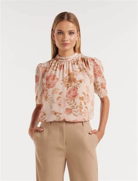 Corella Cowl High Neck Blouse Womens Fashion Forever New