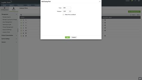 listener ports in log360 cloud log360 cloud