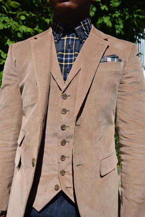 Tan Three Piece Corduroy Suit 5 Ways Pt I Mens Style Pro Mens
