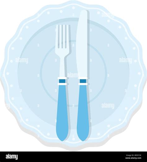 Rules Of Table Etiquette Fork And Knife Straight On A Plate Means Finished The Meal Flat
