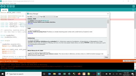 Jsonh No Such File Or Directory General Guidance Arduino Forum