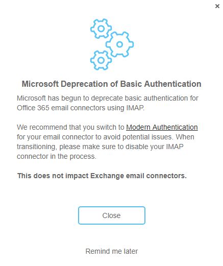 Office IMAP Email Connectors Goodbye ConnectWise Manage VISIONARY