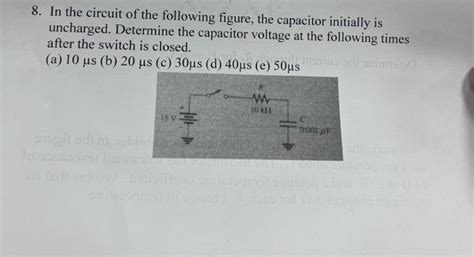 Solved In The Circuit Of The Following Figure The Chegg