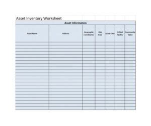 40 Best Asset List Template RedlineSP