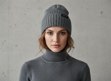 High Top Ribbed Beanie Warm Cuffed Winter Hat Sportive Lives