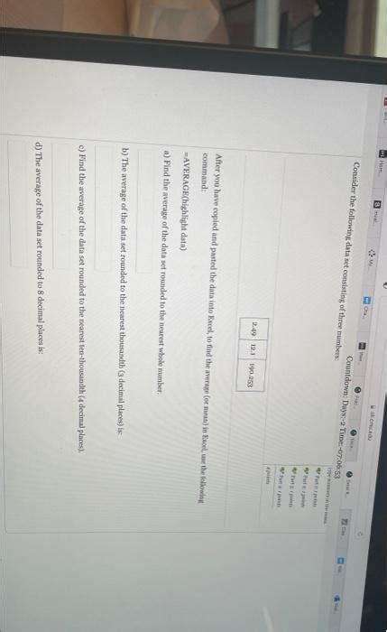 Solved Consider The Following Data Set Consisting Of Three